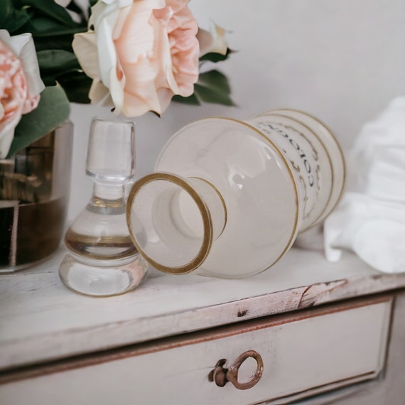 Antique French Cologne Bottle, Glass Perfume and Scen… - Gem