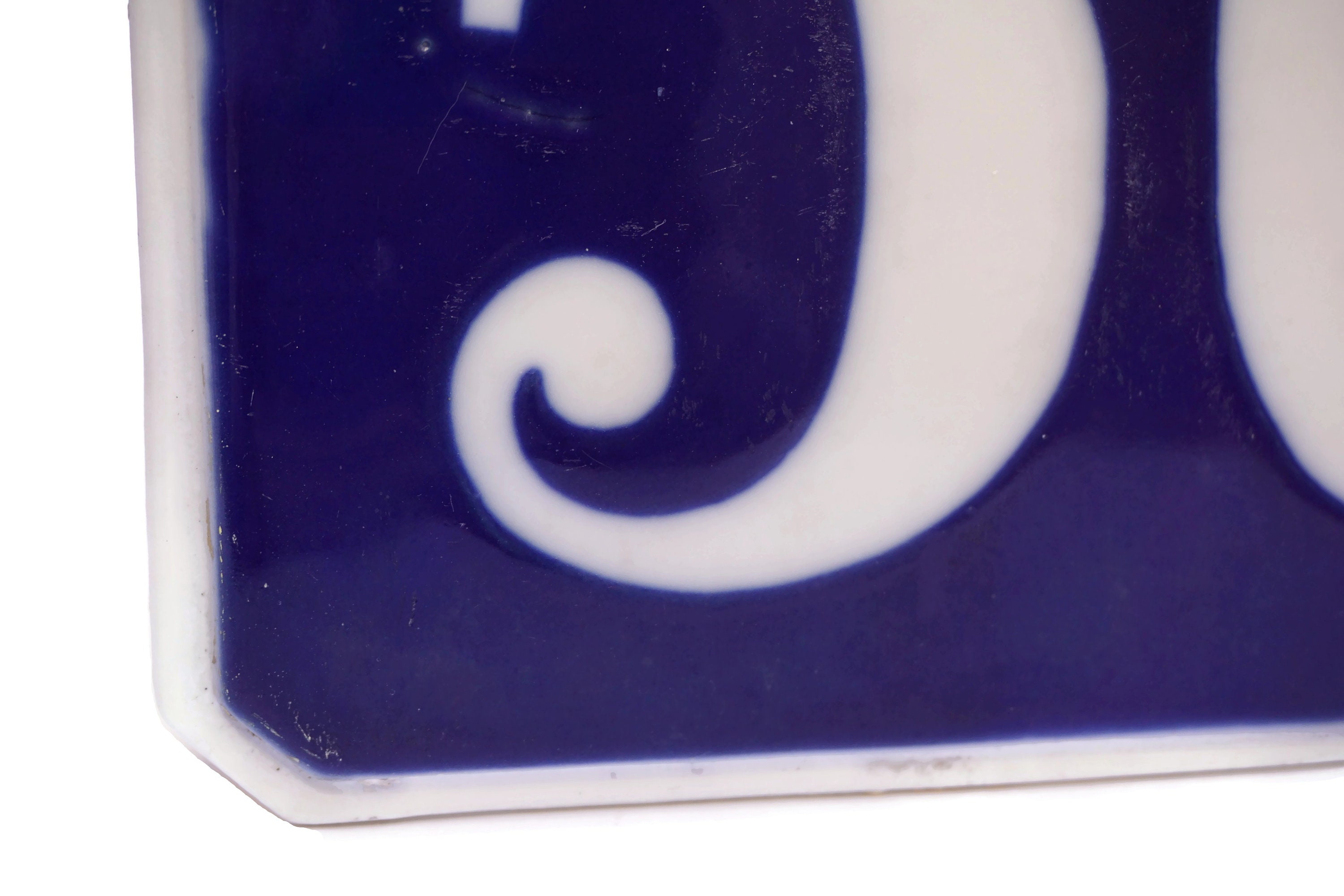 French Porcelain House Number 50, Antique Front Door Address Sign ...