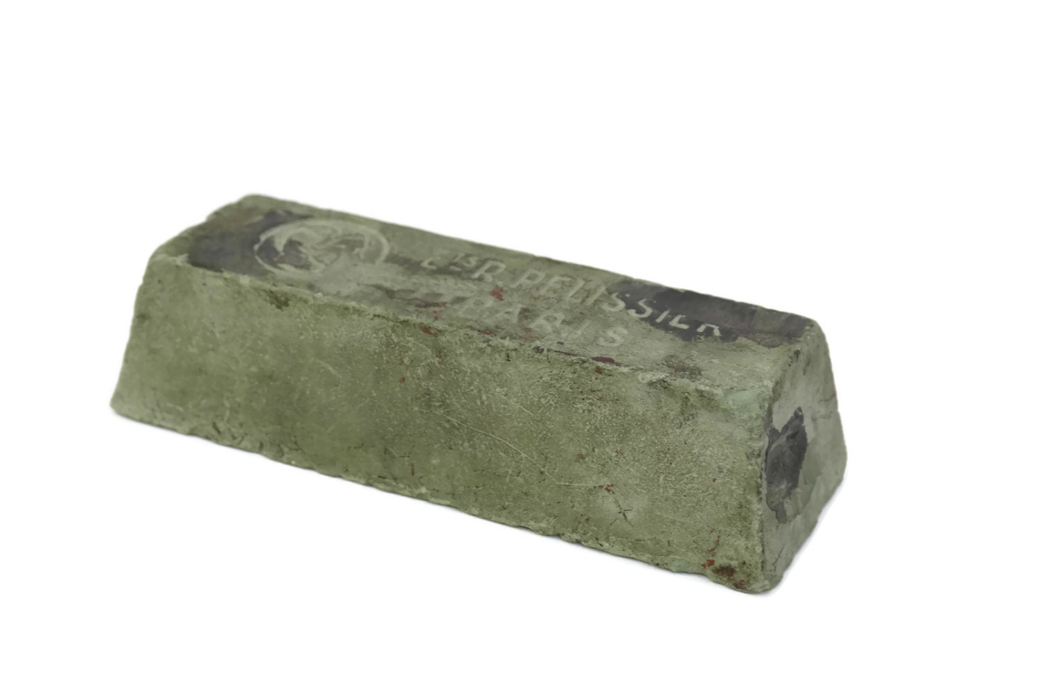 Gold Ingot Paperweight. Antique French Advertising Collectible.