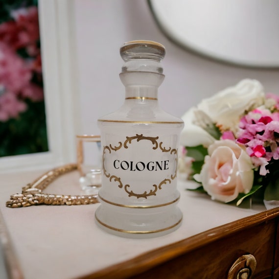Antique French Cologne Bottle, Glass Perfume and Scen… - Gem