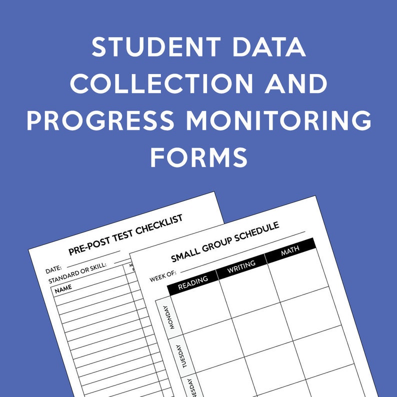 Progress Monitoring Forms - Etsy