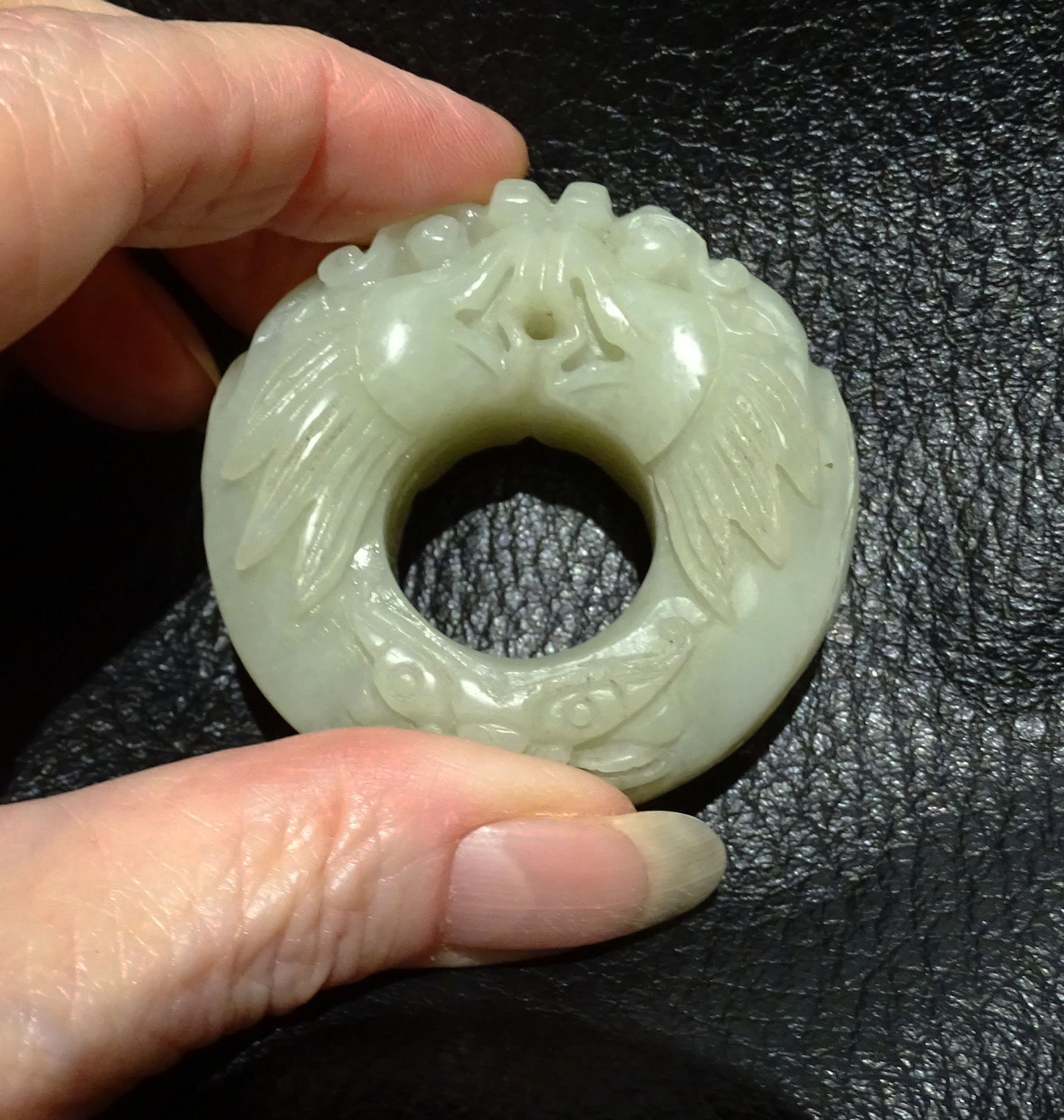 Carved Jade Pendant Hetian Nephrite 1800s | Etsy
