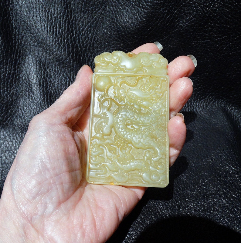 Jade Pendant Plaque Natural Yellow Nephrite 18th/19th C. - Etsy