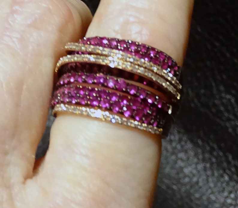 Ruby Diamond Ring 14K Effy - Etsy