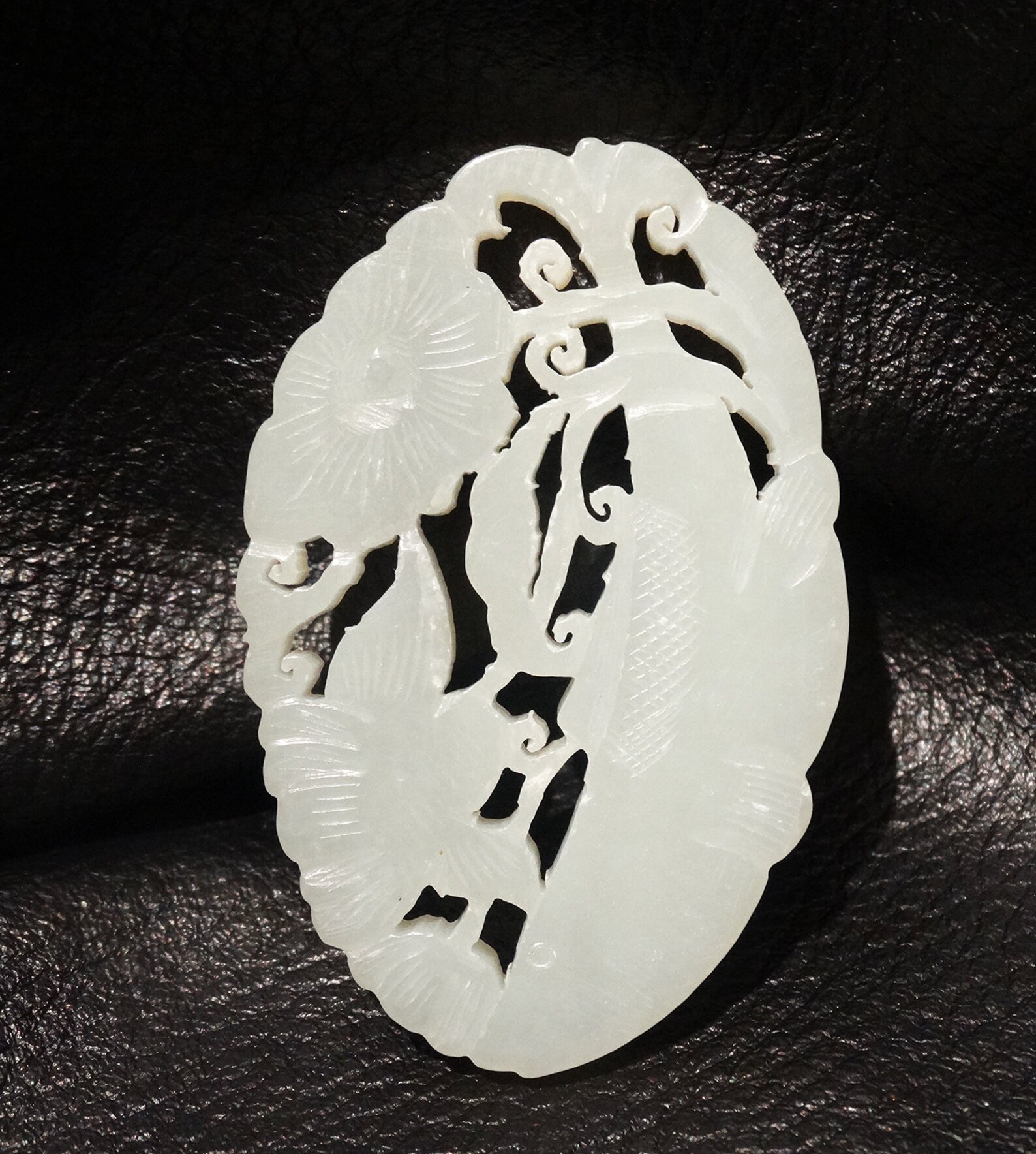 Carved Jade Pendant Celadon Nephrite Circa 1900 - Etsy