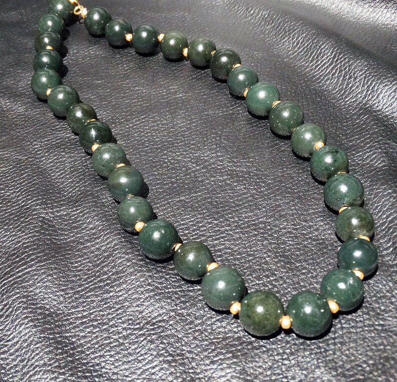 Black Jade Necklace - Etsy