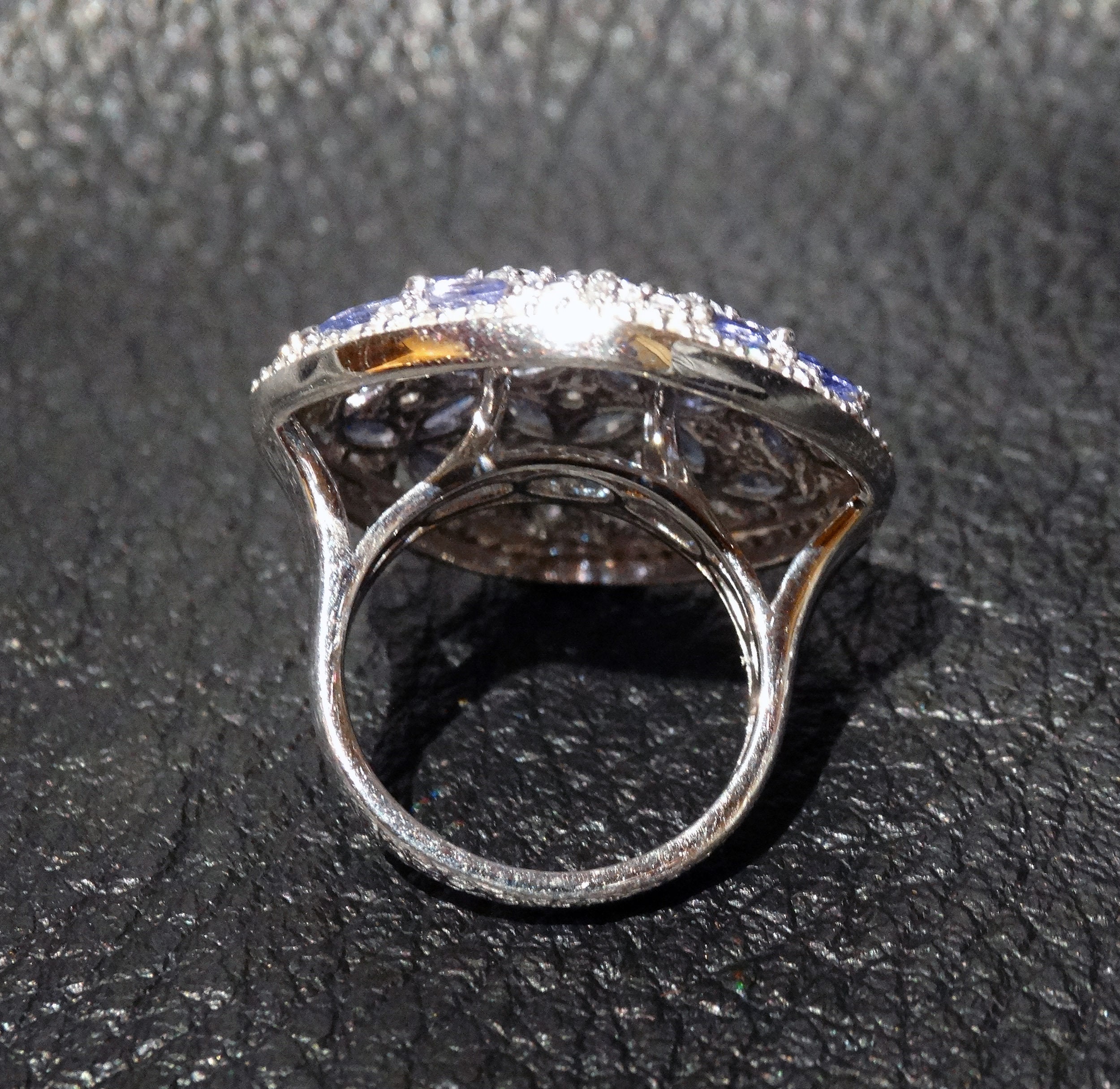 Tanzanite Ring Platinum over Sterling Silver | Etsy