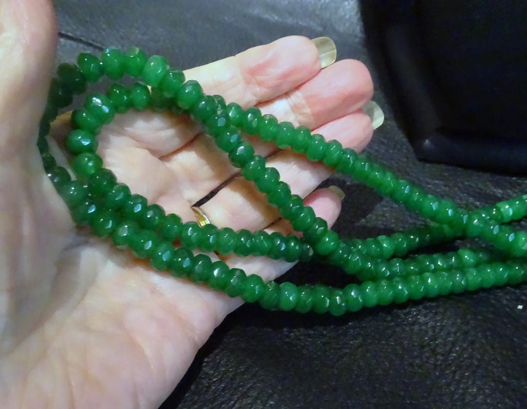 Canadian Nephrite Necklace, Imperial Green, 30 Inches - Etsy
