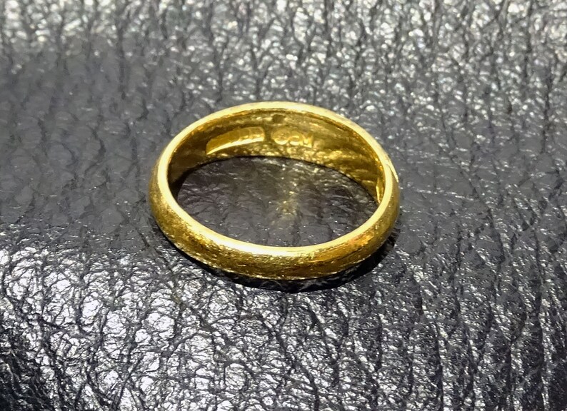 24K Gold Ring Hallmarked Signed | Etsy