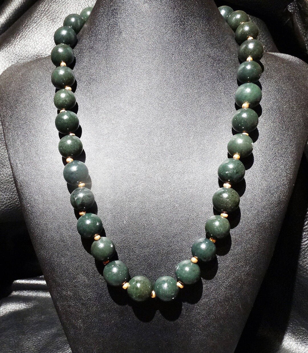 Black Jade Necklace - Etsy