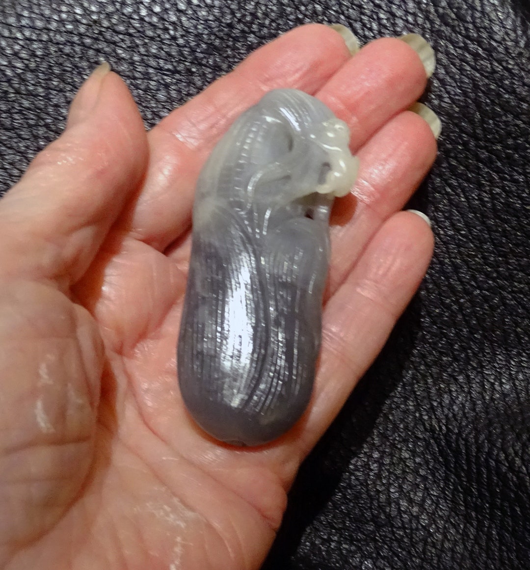 Rare Jade Pendant, Gray Nephrite, Vintage Jewelry - Etsy