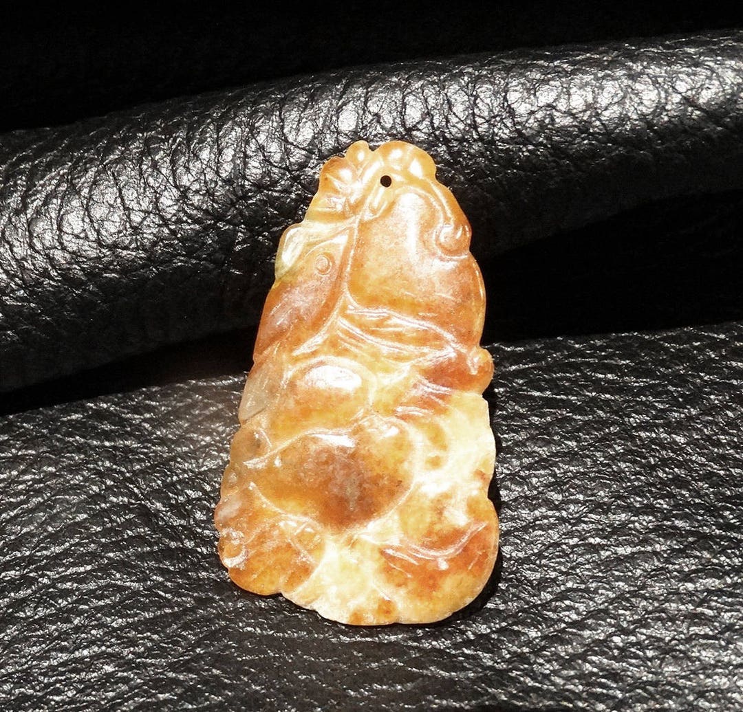 Natural Jade Pendant, A Grade Untreated Jadeite, Vintage Carving - Etsy