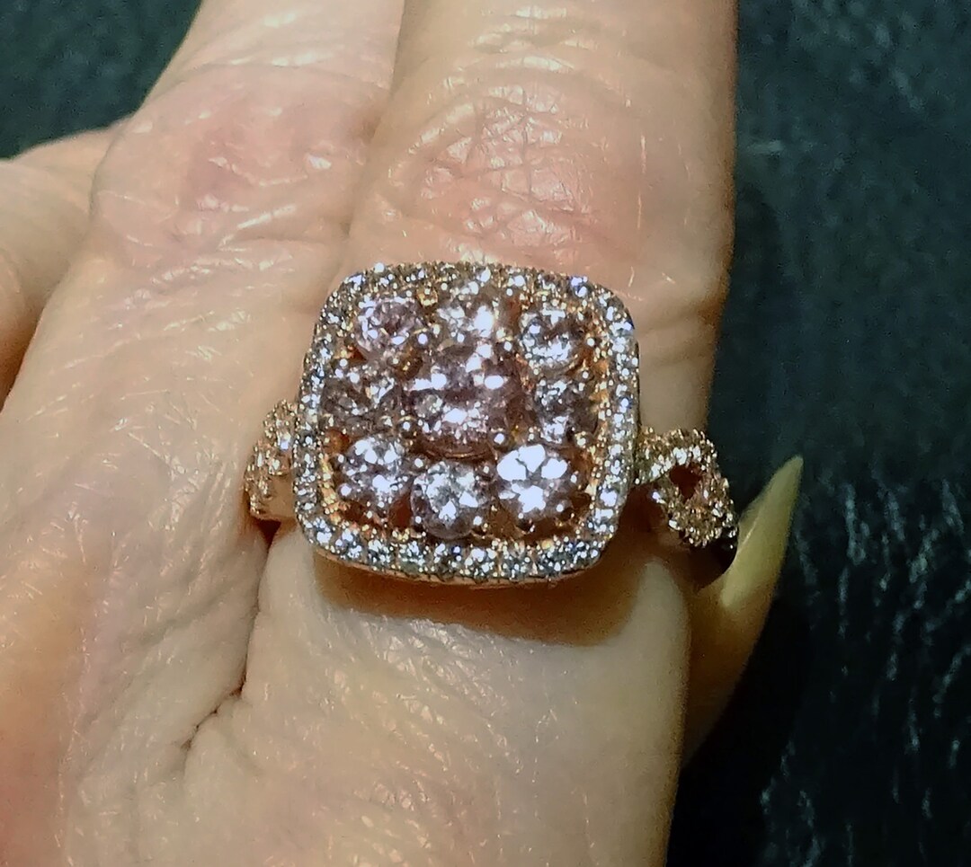 Rare Pink Garnet Ring, Rose Gold, Sterling - Etsy