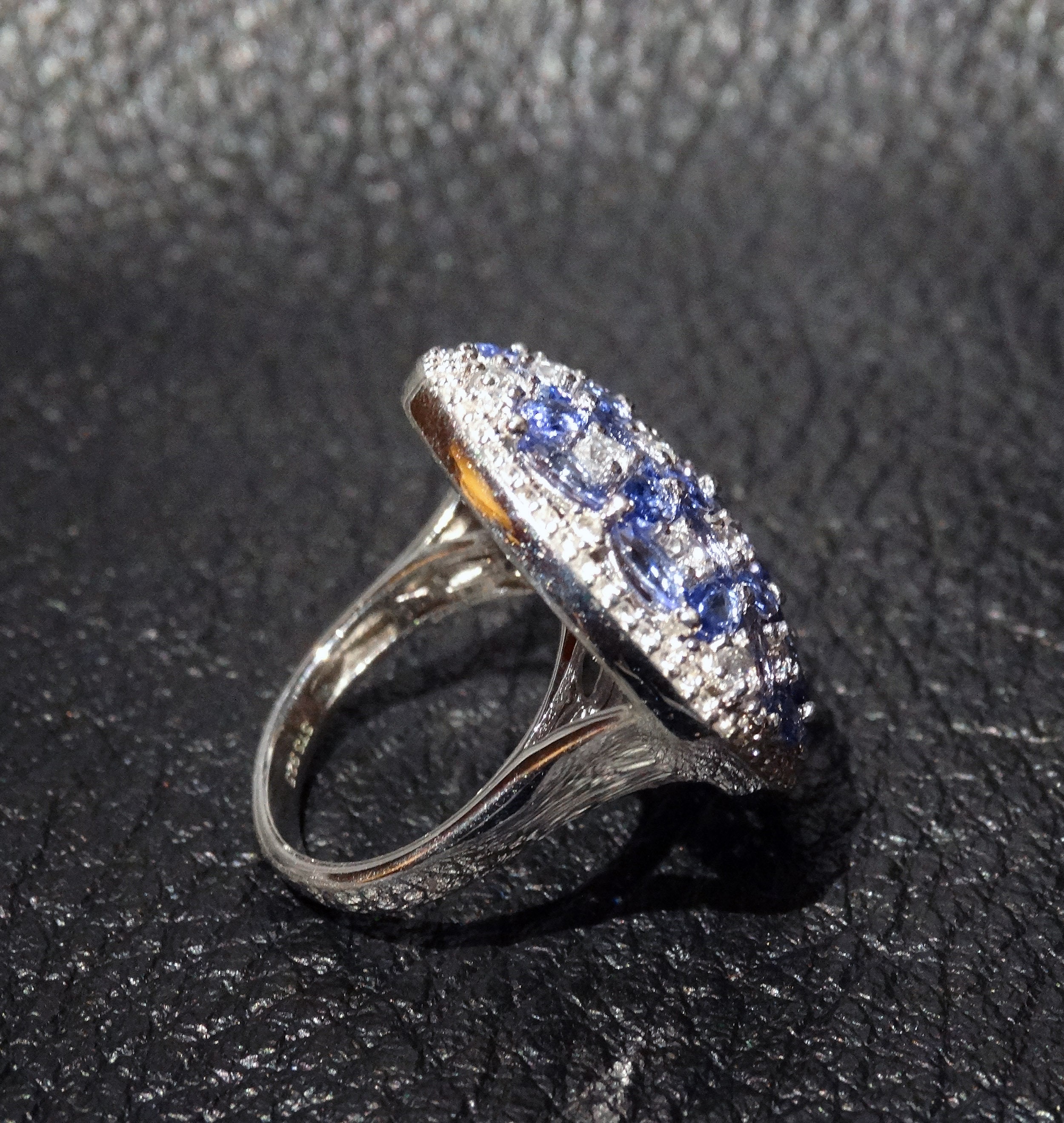 Tanzanite Ring Platinum over Sterling Silver | Etsy