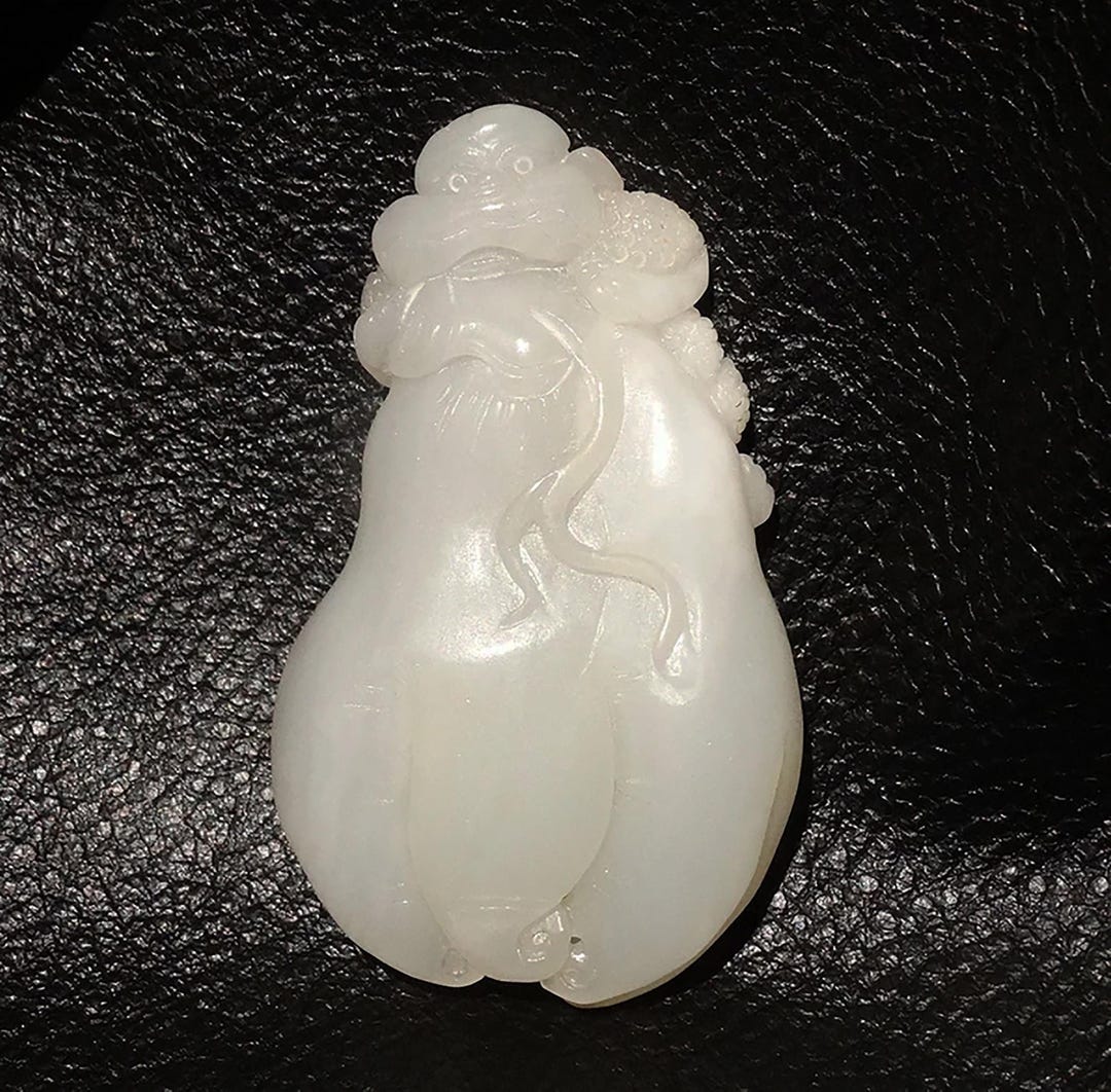Hetian Jade Carving, Mutton Fat Nephrite, Qing Dynasty - Etsy