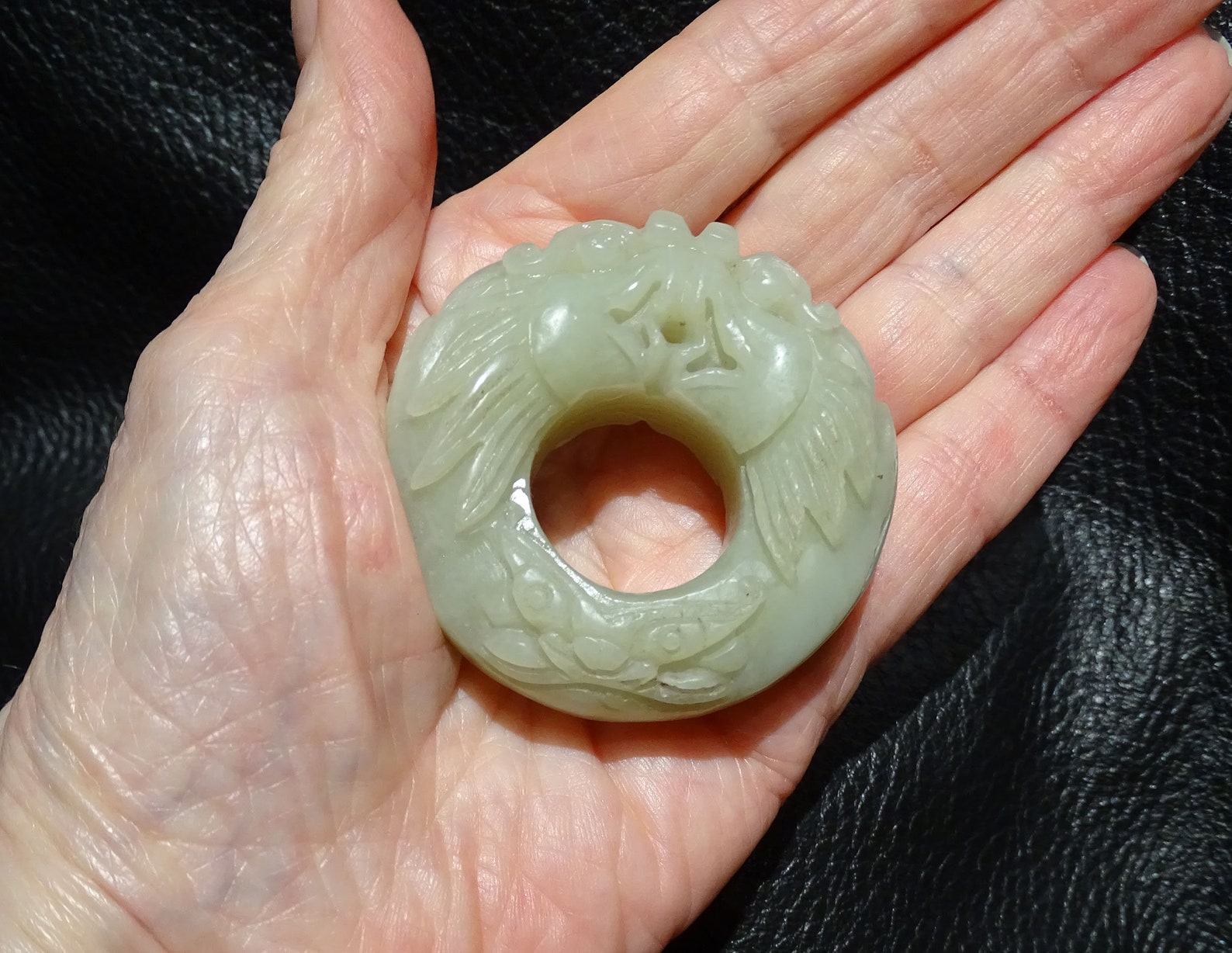 Carved Jade Pendant Hetian Nephrite 1800s | Etsy