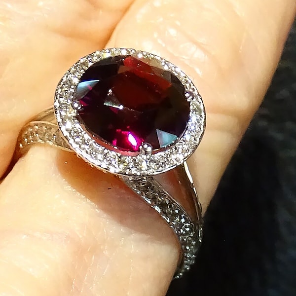 Rhodolite Ring - Etsy