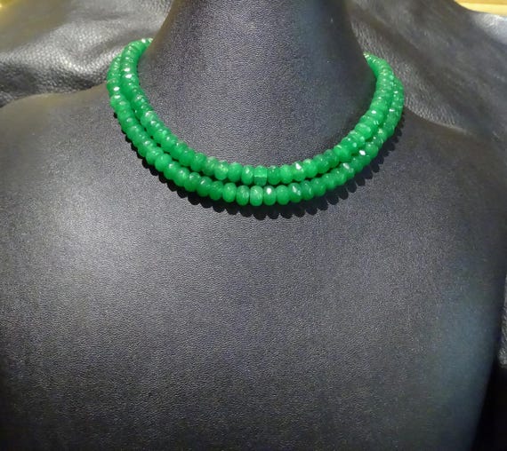 Canadian Nephrite Necklace, Imperial Green, 30 Inches - Gem