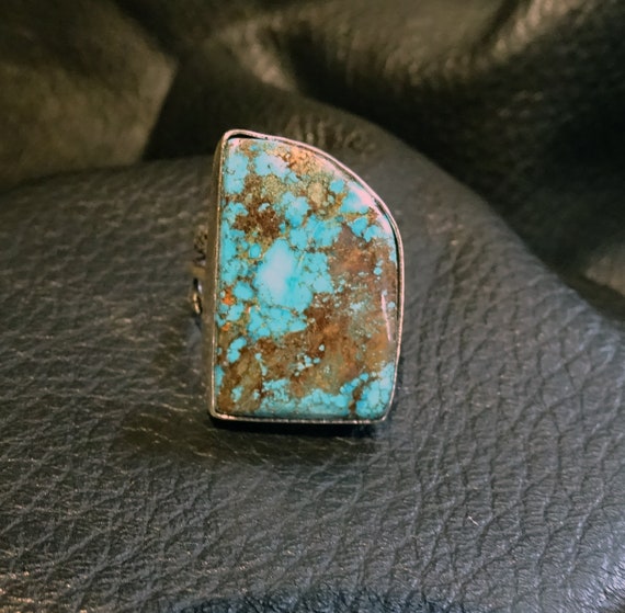 Bisbee Turquoise Ring/Earring Set, Sterling Silver, H… - Gem