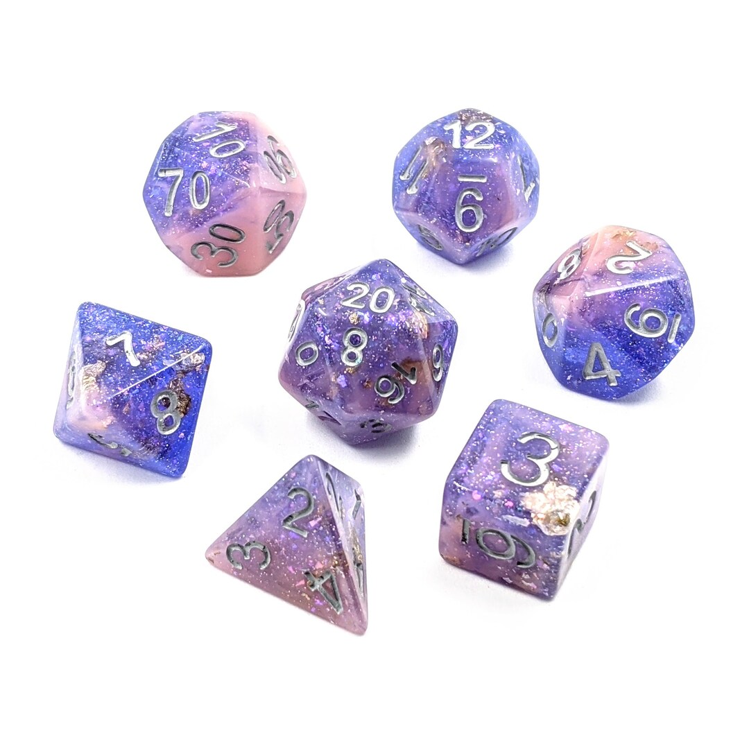 Feywild Lavender Dice Set Polyhedral Dice Set Glitter - Etsy