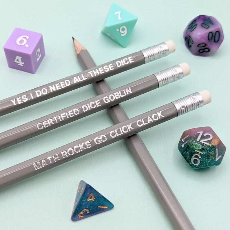 Dice Goblin Pencil Set Dungeons and Dragons RPG Dnd - Etsy