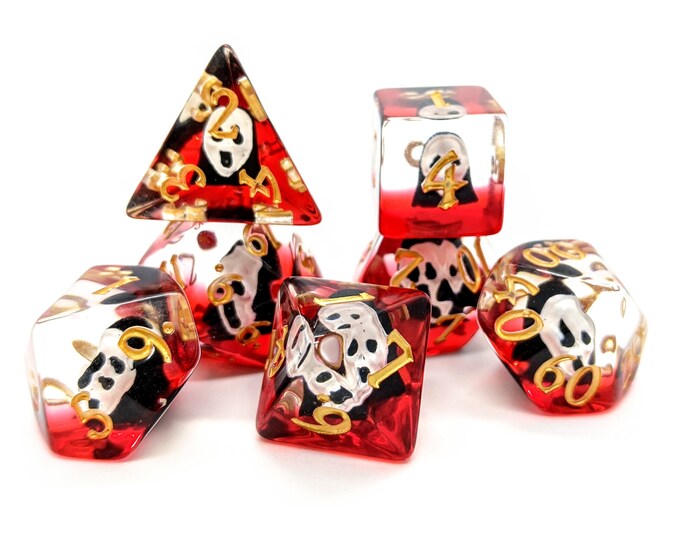 Scream Dice Set | Polyhedral Dice Set | Halloween | Ghost Mask ...