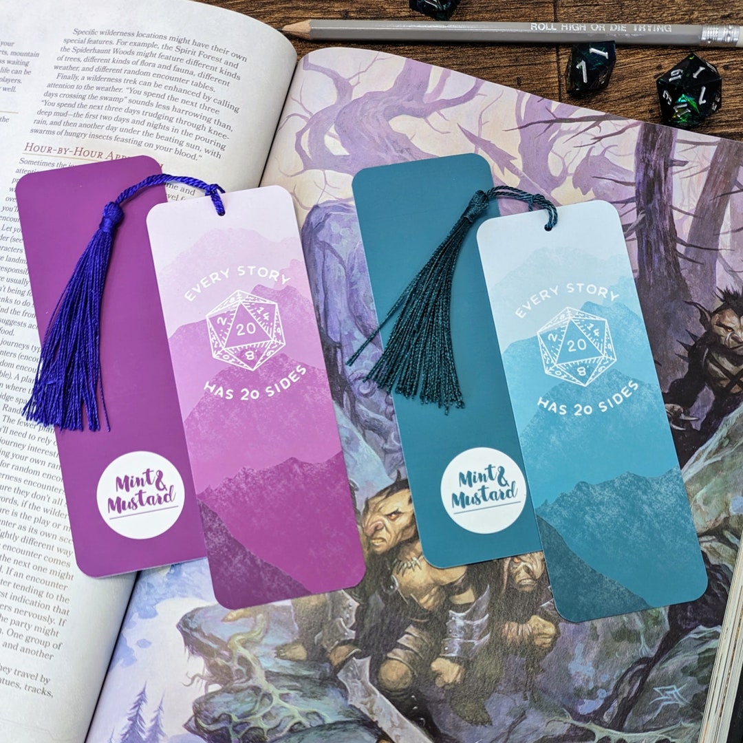 20 Sided Story Bookmarks | D20 Bookmarks Inspired by Dungeons and ...