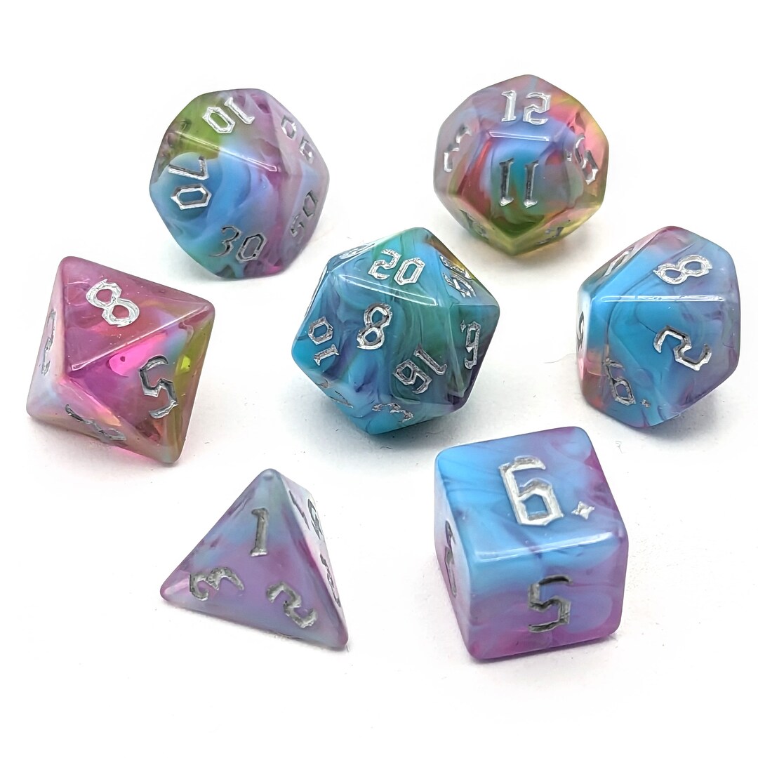 Wild Magic Alternate Reality Dice Set 7pc Acrylic Polyhedral - Etsy