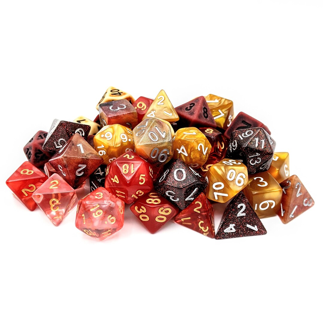 Pyro Wizard Dice Palette 7pc Polyhedral Dice Set for Critters and ...