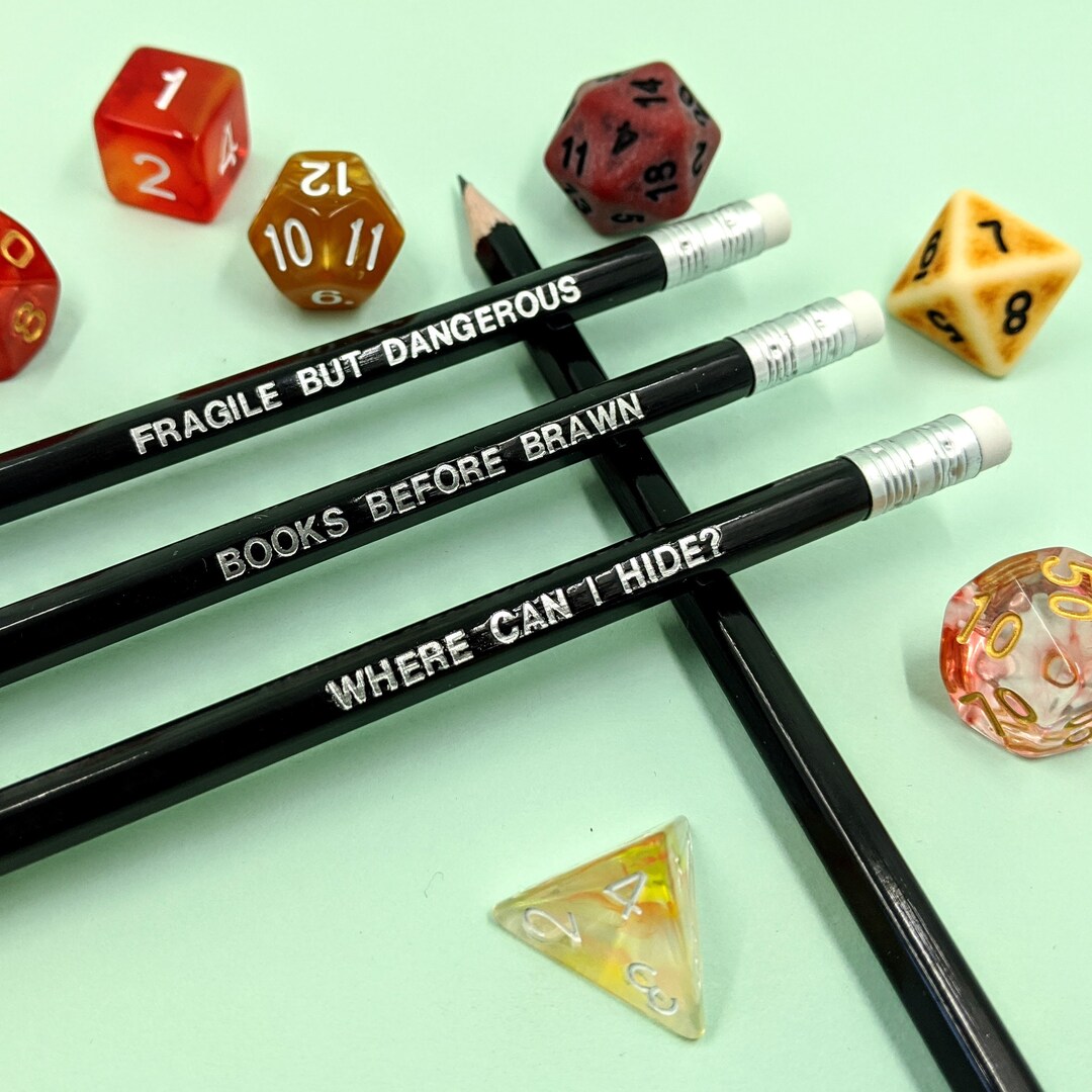 Wizard Class D&D Pencil Set: Dungeons and Dragons and Tabletop RPG - Etsy