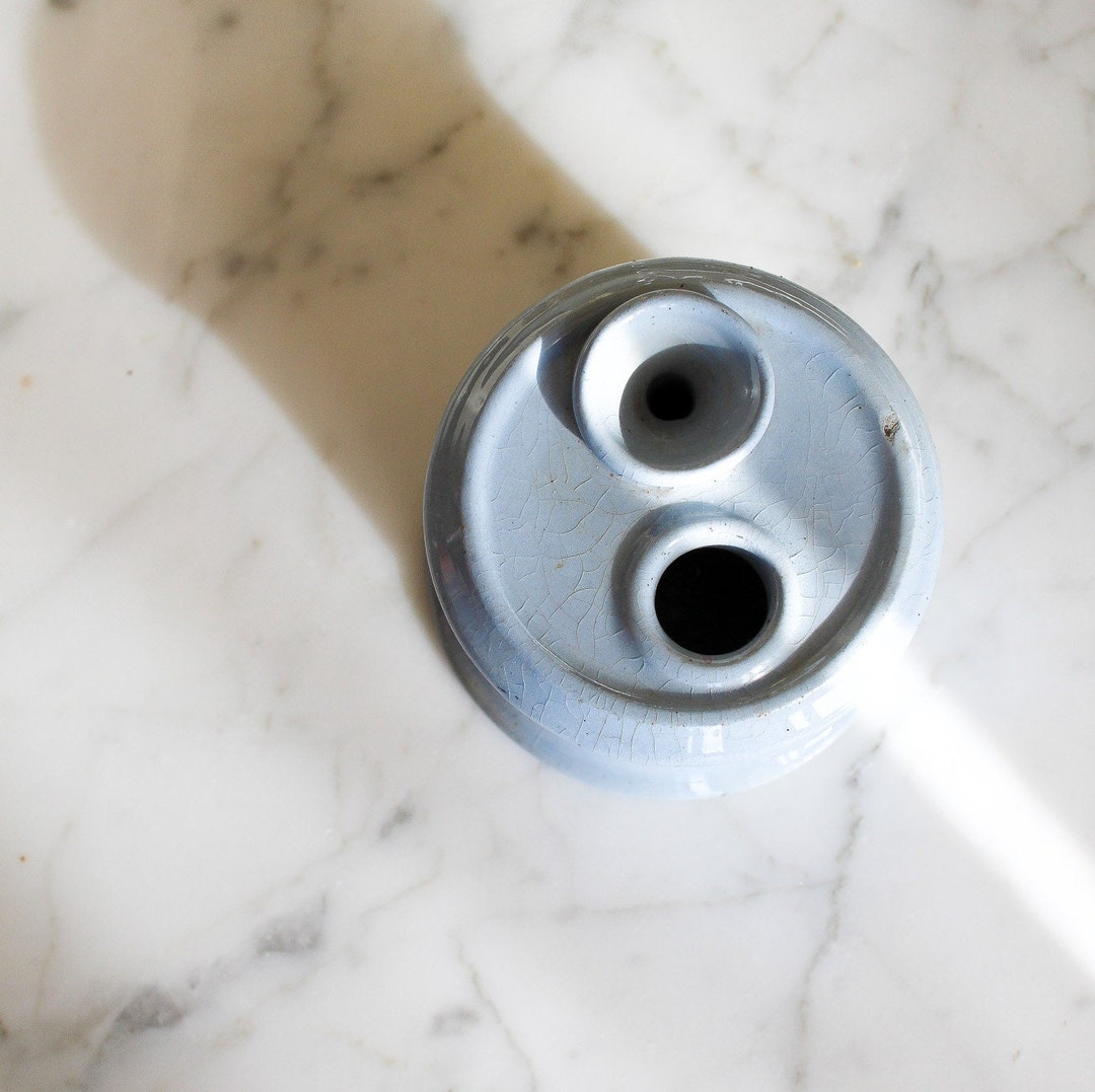 Antique Blue Ceramic Inkstand: Perry & Cos Patent, London - Etsy