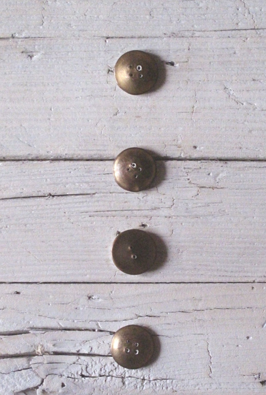 4 Rare Antique Ceramic Buttons White Ceramic & Bronze - Etsy