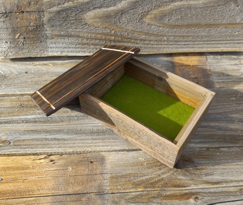 Handmade Rustic Wooden Keepsake Memento Cedar Storage Gift Box Crafted ...