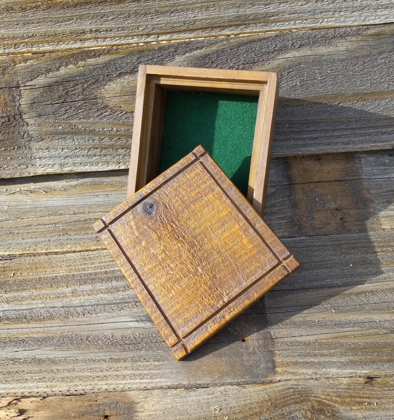 Handmade Rustic Wooden Small Keepsake Box | Cedar Memento Storage Box ...