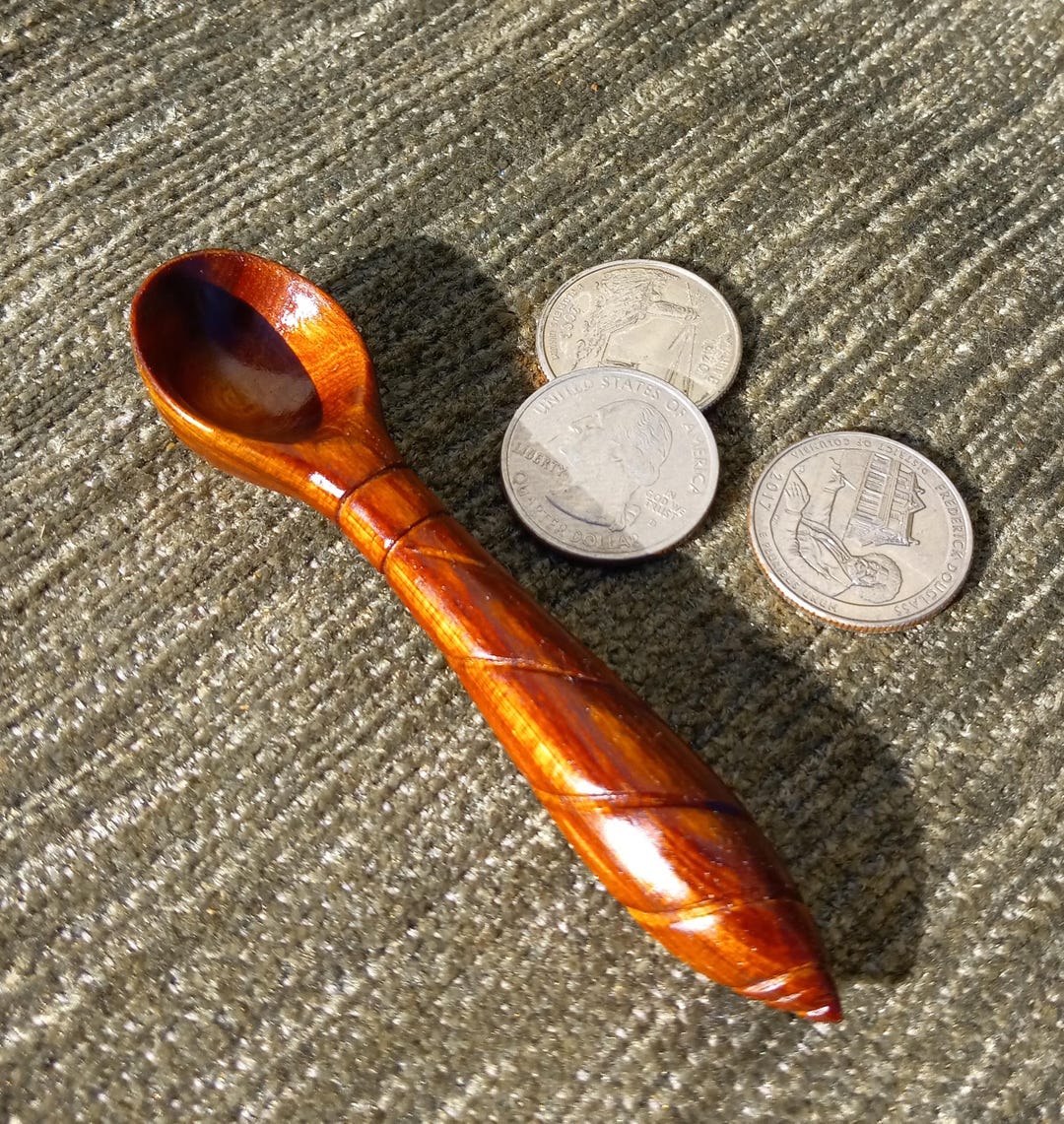 Hand Carved Mini Scooping Spoon Made From Ancient Red Juniper Small ...