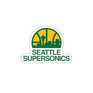Seattle Supersonics Retro Logo Kiss-cut Sticker - Etsy