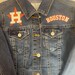 Astros Jean Jacket-custom Made Glitter Letters - Etsy