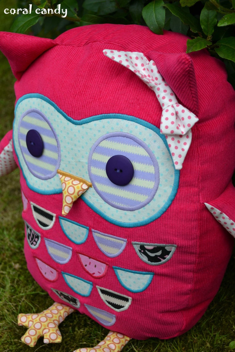 Cerise Pink Owl Cushion Pillow - Etsy