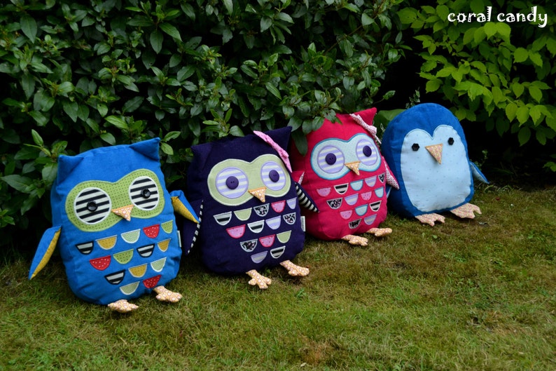 Cerise Pink Owl Cushion Pillow - Etsy