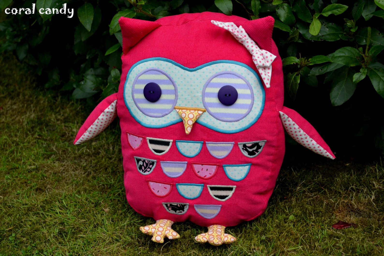 Cerise Pink Owl Cushion Pillow - Etsy