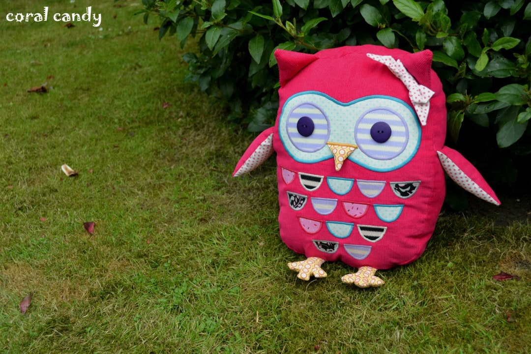 Cerise Pink Owl Cushion Pillow - Etsy