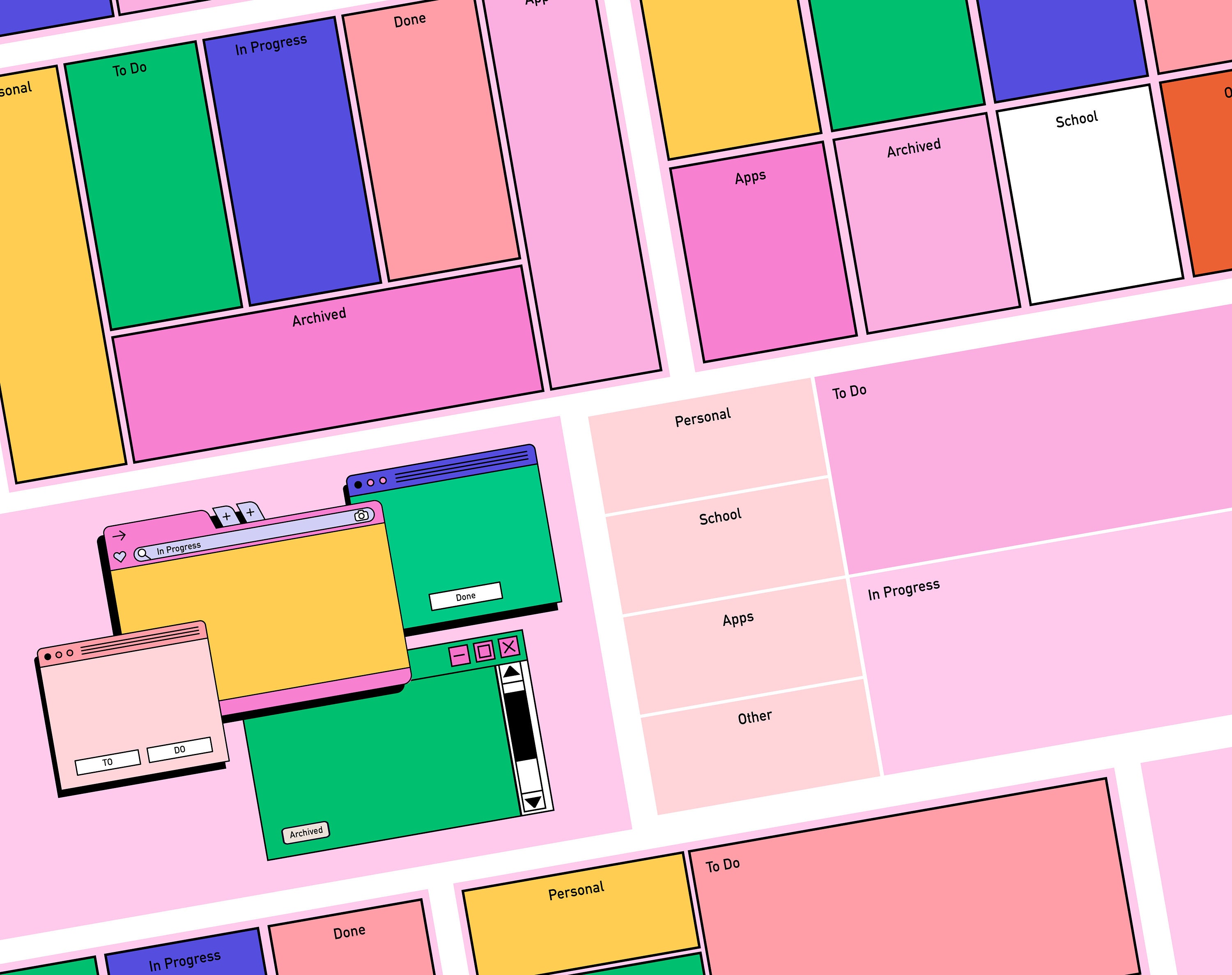 Retro Style 90s Wallpaper Organizer for Desktop - Etsy