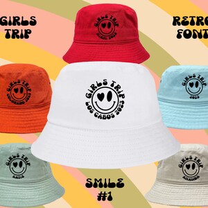Smile Girls Trip Bucket Hat Girls Weekend Hat the Party Hat - Etsy