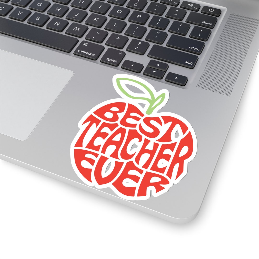 Best Teacher Ever Apple Kiss-cut Stickers - Etsy