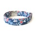 Blue & Red Floral Dog Collar, Festive Winter Dog Collar, Designer Dog ...
