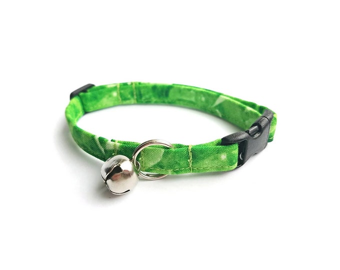Green Crystal Cat Collar, Breakaway Cat Collar, Emerald Green - Etsy