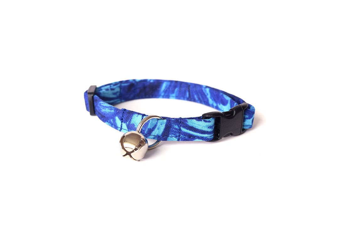 Blue Cat Collar, Breakaway Cat Collar, Blue Paint - Etsy