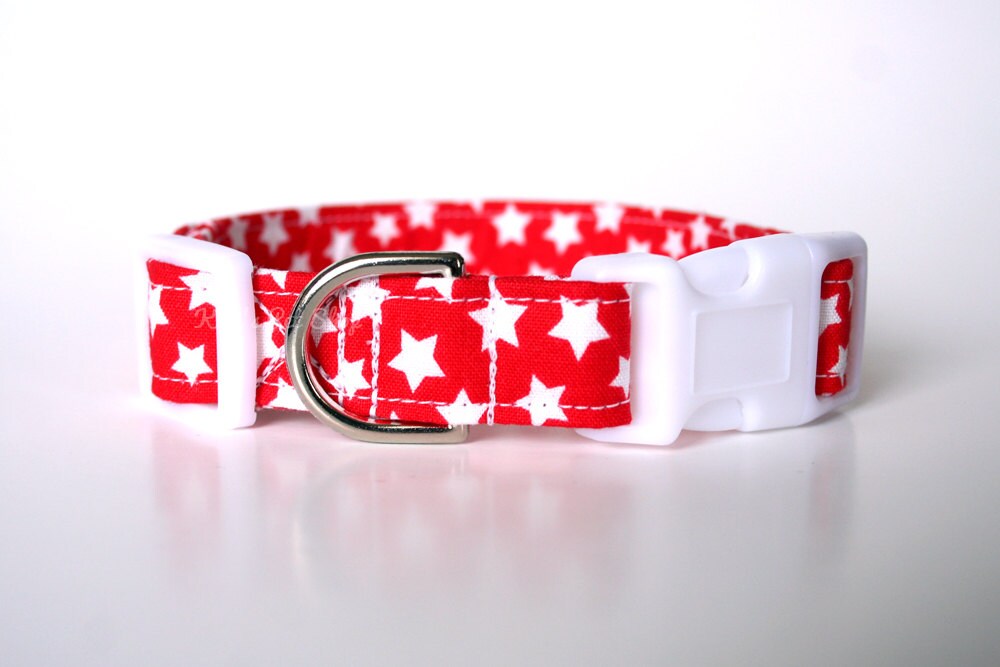 Red Dog Collar Starry Dog Collar Designer Dog Accessories - Etsy