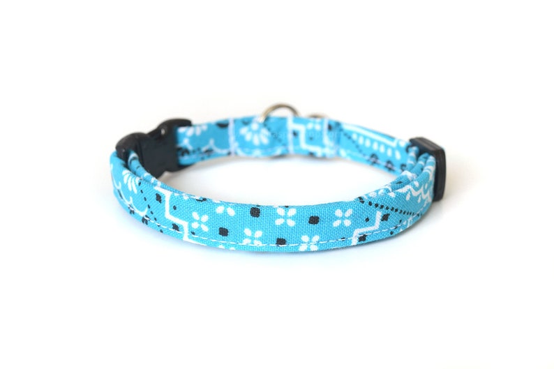 Sky Blue Cat Collar Breakaway Cat Collar Blue Paisley | Etsy