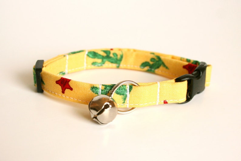 Yellow Cactus Cat Collar Breakaway Cat Collar Southwestern | Etsy